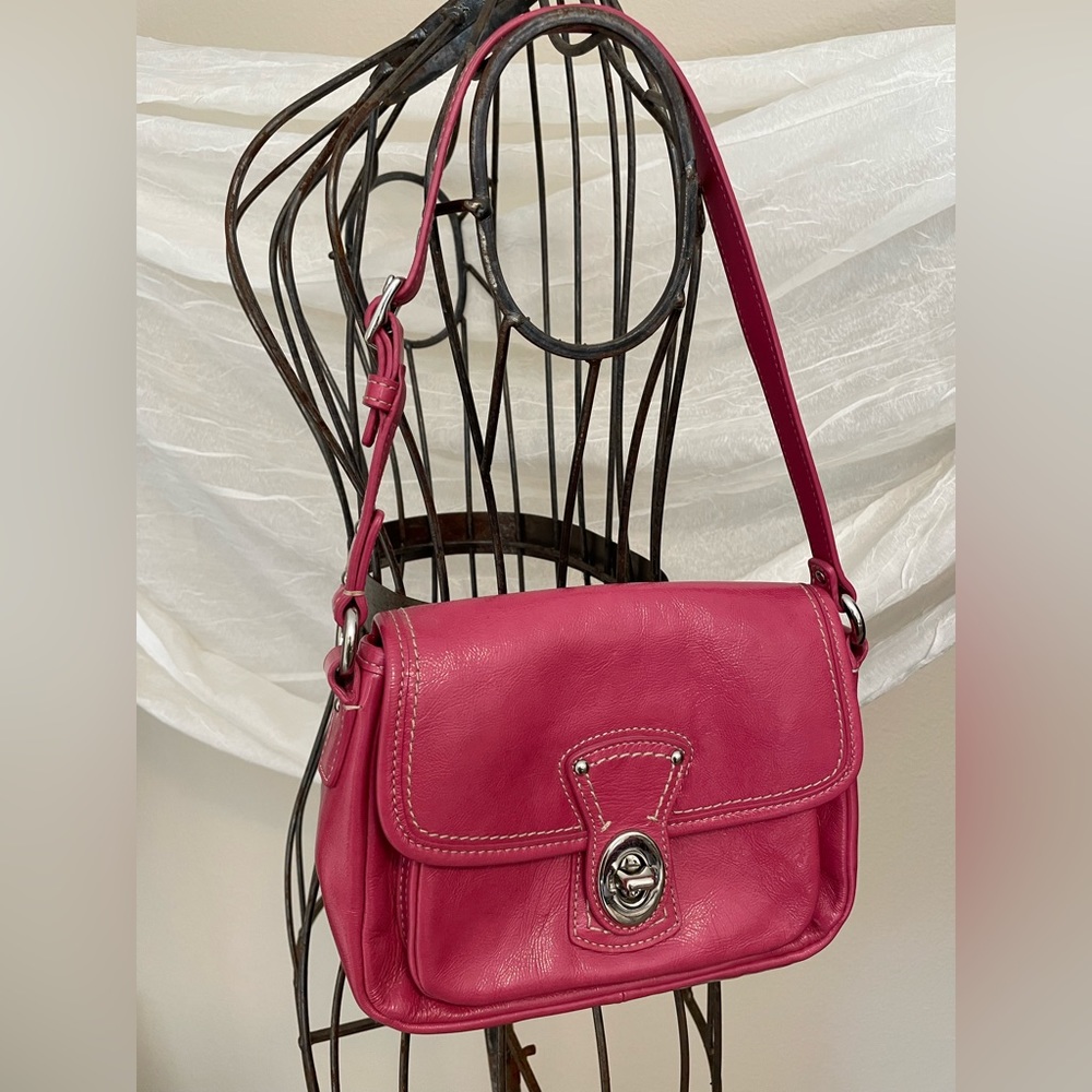 Coach Pink Patent Leather Mini Handbag - Gem